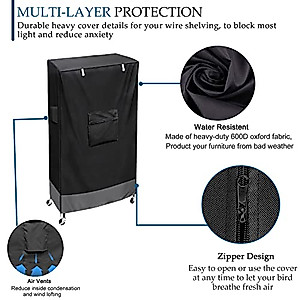 SCHLEUDER Shelf Cover Wire Rack Cover Storage Rack Cover For Sundries, High Density Shelf Cover,Cover for Storage Shelves Suitable for Rack (36" L x 18" W x 72" H)