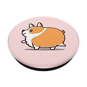 Cartoon Cute Dog Lovely Funny Dog Corgi Fat Walking PopSockets PopGrip: Swappable Grip for Phones & Tablets