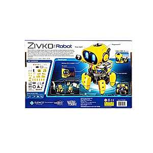 Elenco Teach Tech “Zivko The Robot”, Interactive A/I Capable Robot with Infrared Sensor, STEM Learning Toys for Kids 10+, includes Assembly Parts