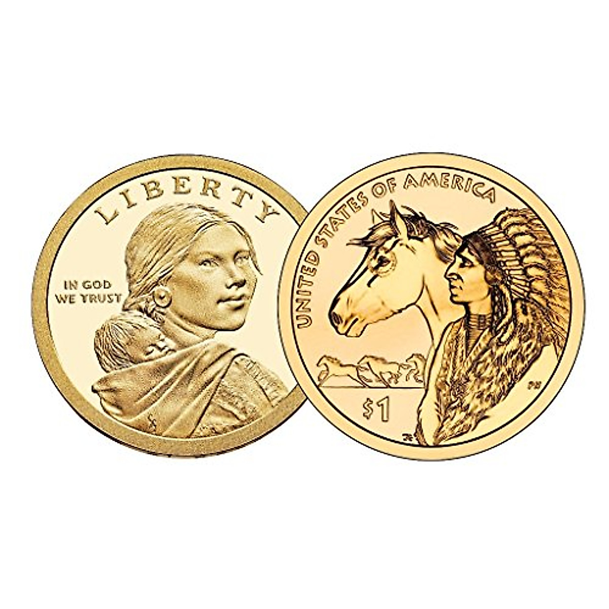 2012 P, D Native American (Sacagawea/Golden) Dollar 2 Coin Set Uncirculated