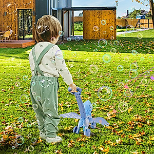 ZAYOR Bubble Machine for Kids,Fun Cute Horse Bubble Mower with Music Lights,Summer Outdoor Push Toy for Beach,Garden,Park,Lawn Game,Preschool Baby Toddler Birthday Toys Gifts for Boys 3-8 Year Old