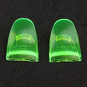 1 Pair L2 R2 Button Extenders Trigger Buttons for PS4 / PS4 Slim / PS4 Pro Game Controller (Clear Green)