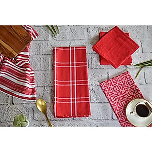 Yourtablecloth Dishtowels Set of 5 (Red)