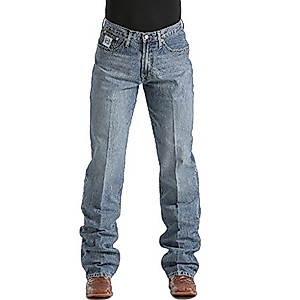 Cinch Men's Jeans White Label Relaxed Fit Medium Stonewash Light Stone 34W x 34L