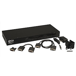 Tripp Lite B042-016 16-Port 1U Rackmount USB PS2 KVM Switch with On-Screen Display