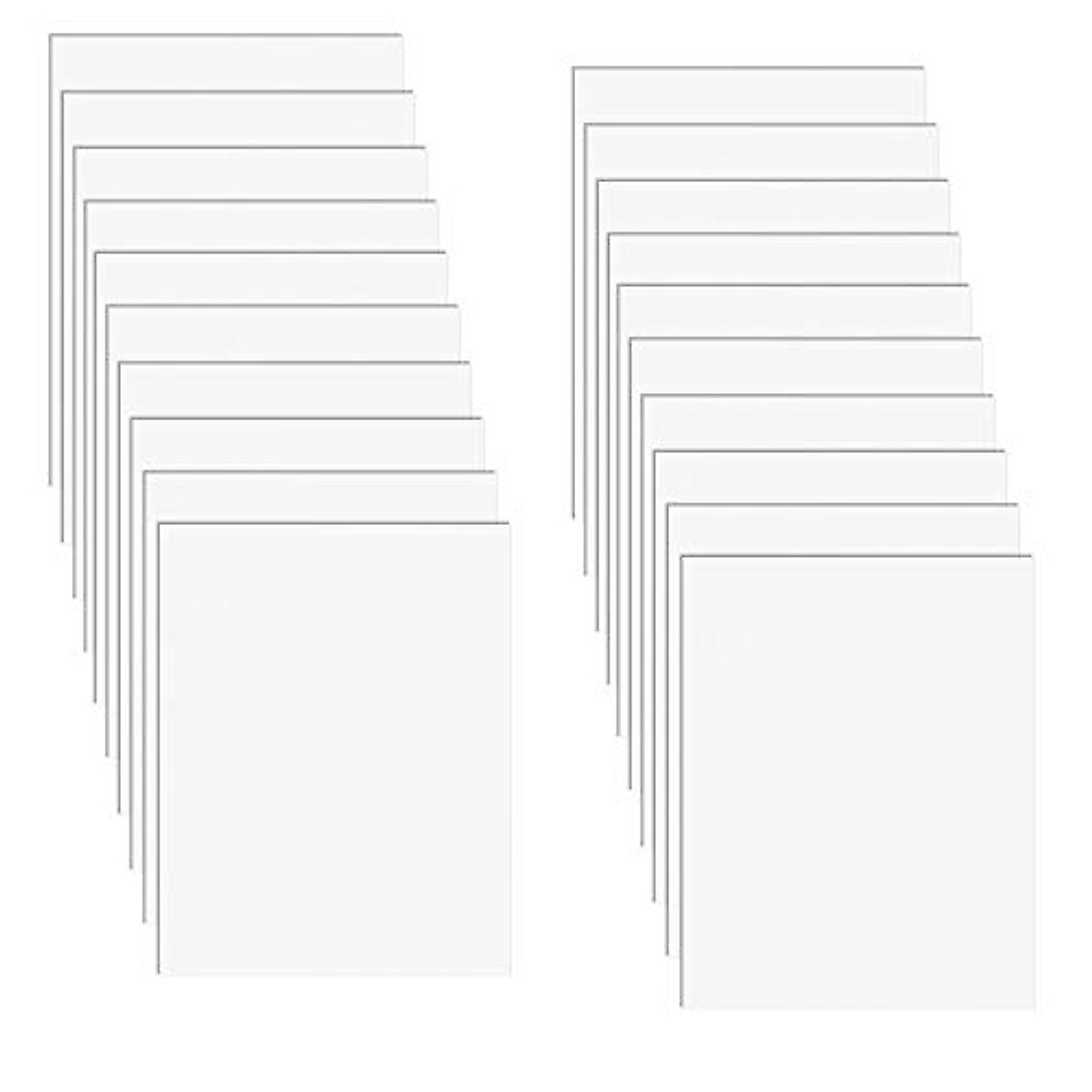 NACTECH 20Pcs Vinyl Sticker Paper Waterproof Glossy Decal Paper Sheets Self-Adhesive Sheets Printable Vinyl Sticker Paper for Inkjet Printer 8.3"x11"