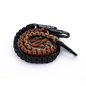 Dango EDC Tether - Cobra Weave 550 Paracord - 6 Inch Woven, 10 Feet Unraveled (Brown)