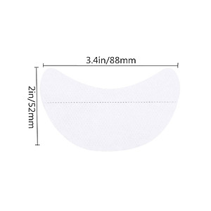 VOWAVO Eyeshadow Shields, 100PCS Eyeliner Stencils Makeup Tape Lash Tape for Eyelash Extensions, Perming, Tinting, Lip Makeup - Lint Free Eyeshadow Tape, White, 3.3‘’×1.9''