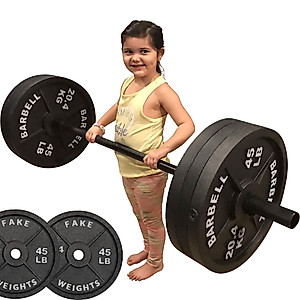 Fake Weights - Fake Not 45lb Weight Plates Styrofoam Olympic Style 45 lb 3 Barbell Pairs (6 plates) - Props for photobooth, props for movies, props for photoshoot, props for 360 photo booth
