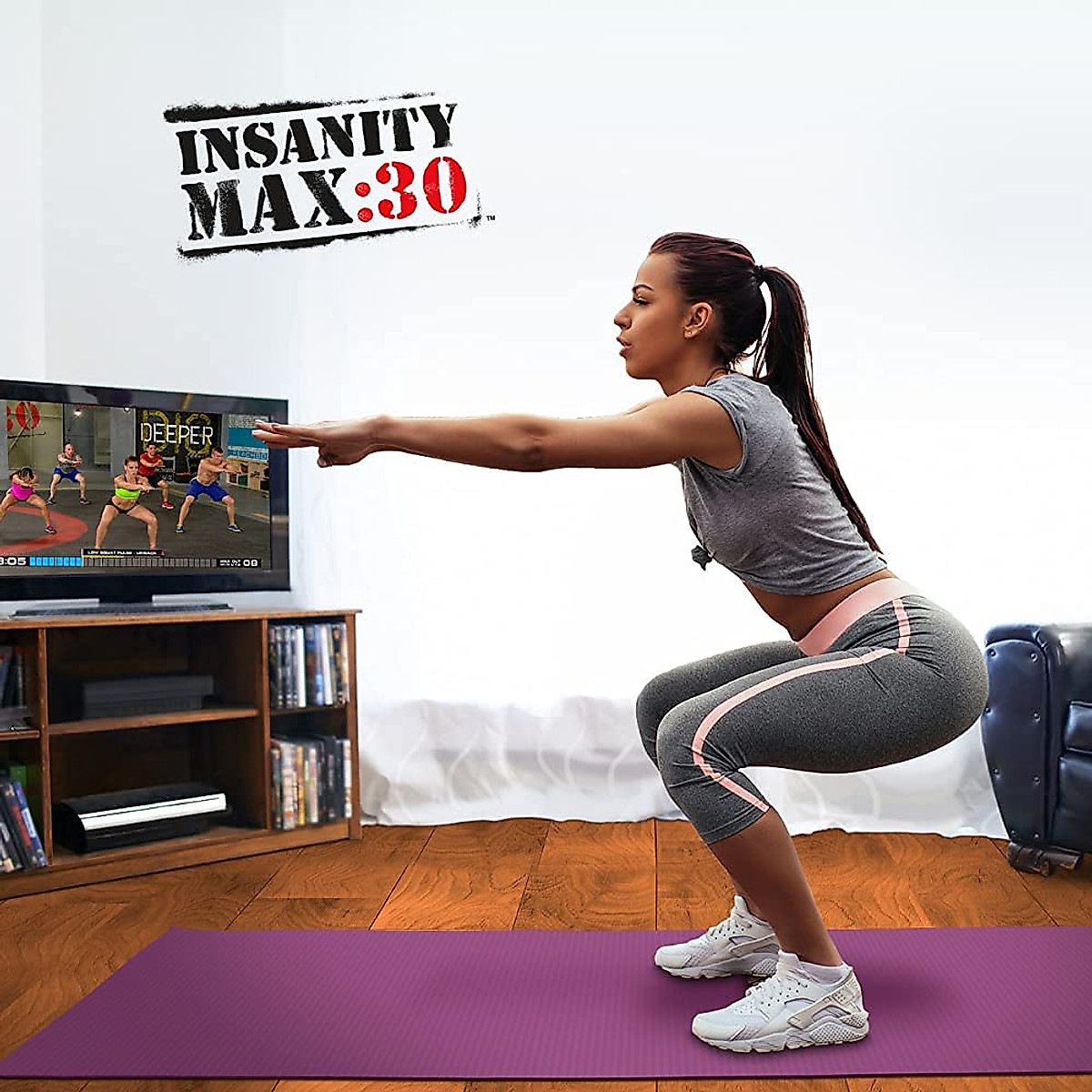 INSANITY MAX:30 Base Kit - DVD Workout, 60 Day Total Body Conditioning Program, Home Gym Bodyweight Exercise Program, No Workout Equipment Needed, Nutrition Guide Included, 10 DVDs