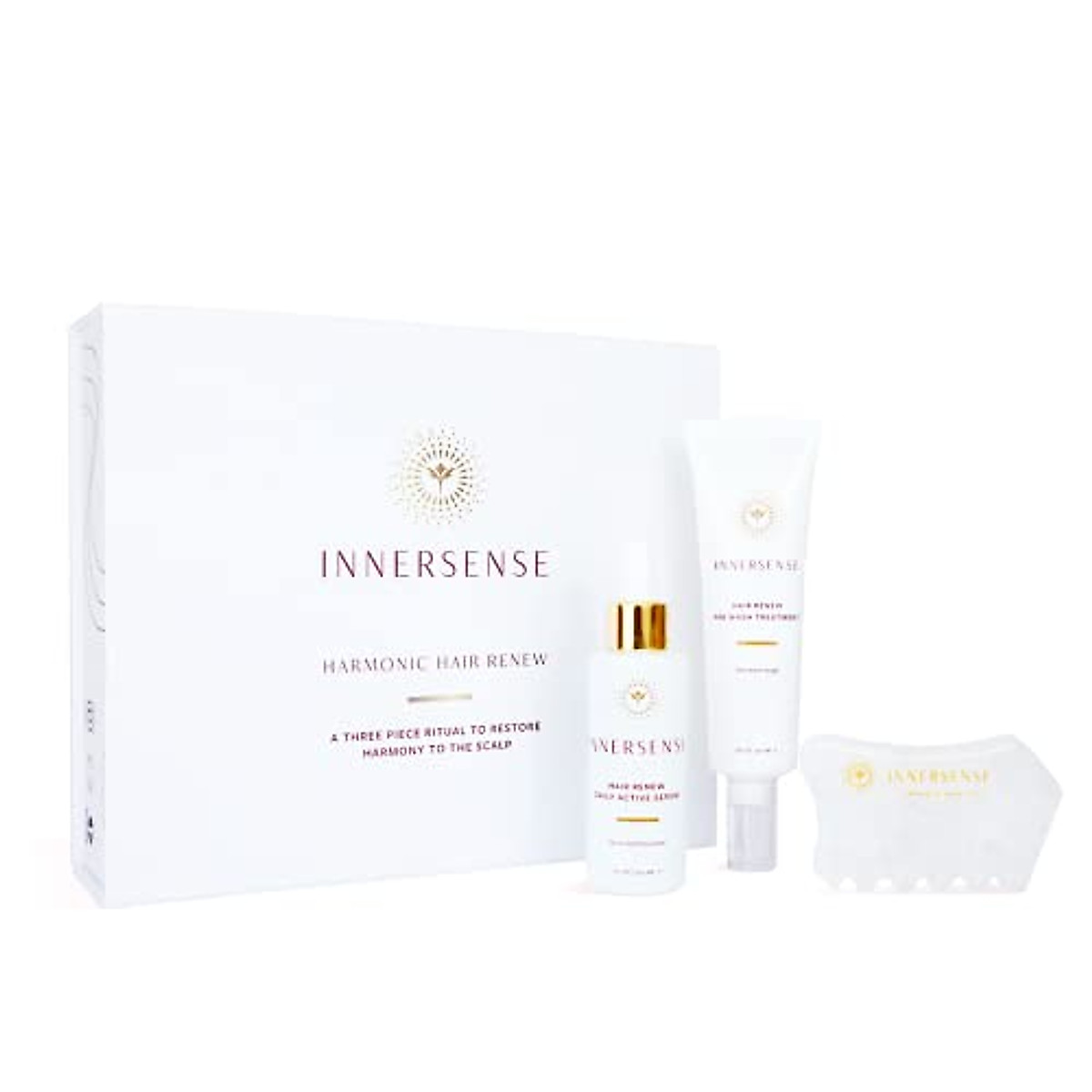 Innersense Organic Beauty - Natural Hair Renew Scalp Care Set | 3 Piece Kit For Optimal Hair Growth