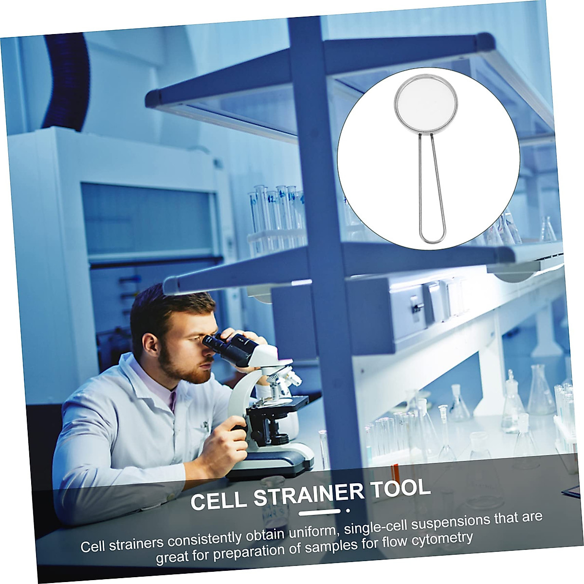 SOLUSTRE Lab Cell Strainer Mesh 150 Mesh Stainless Sieve for Cell Counting Sub-Culture Experiments
