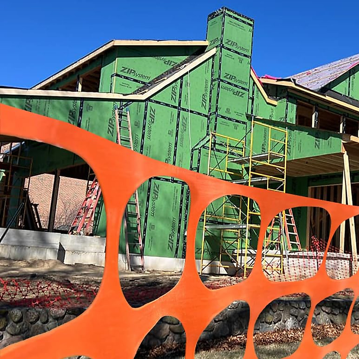 Electriduct Plastic Construction Fencing 250 Feet Orange Netting Barrier Safety Mesh Snow Fence Roll