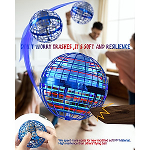2023 Latest Cool Boys Toys Flying Orb Ball Toys for Ages 8-13 Hand Controlled Boomerang Hover Ball Mini Drone Flying Spinner UFO Magic Space Ball Christmas Birthday Gifts for Boys Girls