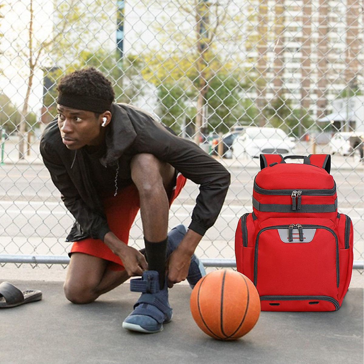 Goloni Basketball Backpack,Basketball bag with Ball Compartment & Shoe Compartment,Gym Backpack for Men,Basketball Bag Backpack Fit Soccer,Volleyball,Basketball