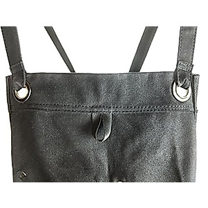 Hudson Durable Goods - Waxed Canvas Apron - Black Apron for Men and Women - With Pockets & Crossback