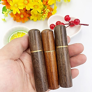 LOPURO Portable Wood Toothpick Holder, 3Pcs Mini Toothpick Box Pocket Toothpick Dispenser Bucket Toothpick Holder Travel Toothpick Carrying Case for Women Men (3pcs)