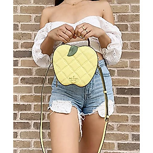 Kate Spade Honeycrisp Apple Novelty Crossbody Quilted Leather Green Multi