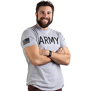 Ann Arbor T-shirt Co. Army PT Style Shirt | U.S. Military Physical Traning Infantry Workout T-Shirt-(Adult,S)