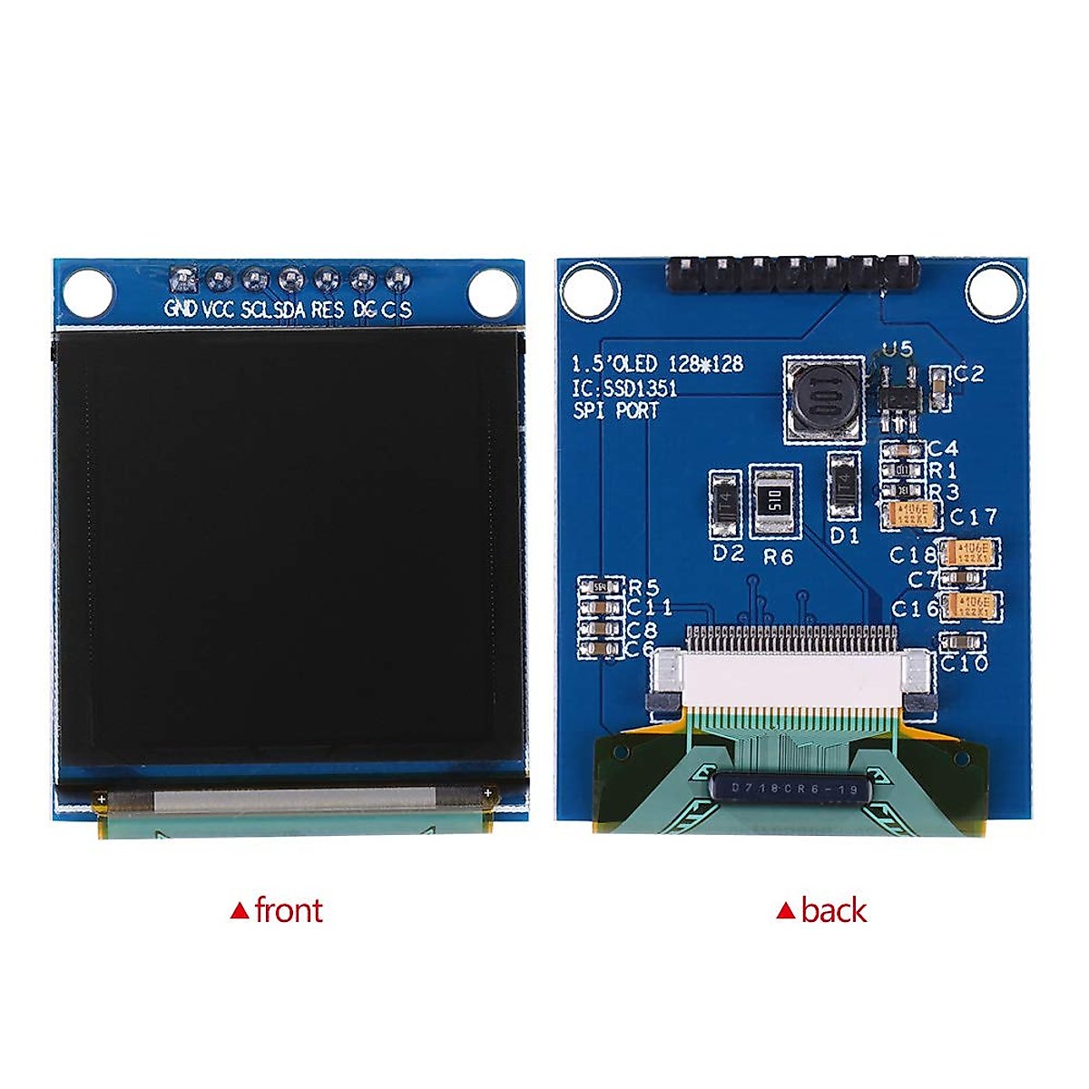 1.5 Inch OLED Display Module, Colour OLED Display, OLED Color Display Module 128 * 128 SSD135 Serial Peripheral Interface