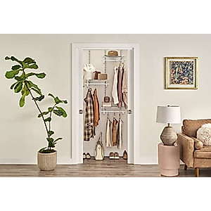 ClosetMaid 2087 ShelfTrack 2ft. to 4ft. Adjustable Closet Organizer Kit, White