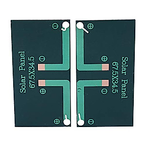 2pcs Solar Panel, 3V 80MA 20.5% High Conversion Efficiency Polycrystalline Silicon Solar Panel for Garden Lighting Emergency Lights Advertising Lights