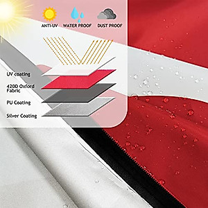 Daily Treasures American Flag Patio Umbrella Cover, 420D Oxford Fabric Umbrella Cover Waterproof with Telescopic Rod-Outside Parasol Cover Fits 8ft to 11ft Garden Outdoor Umbrella, Windproof Dustproof