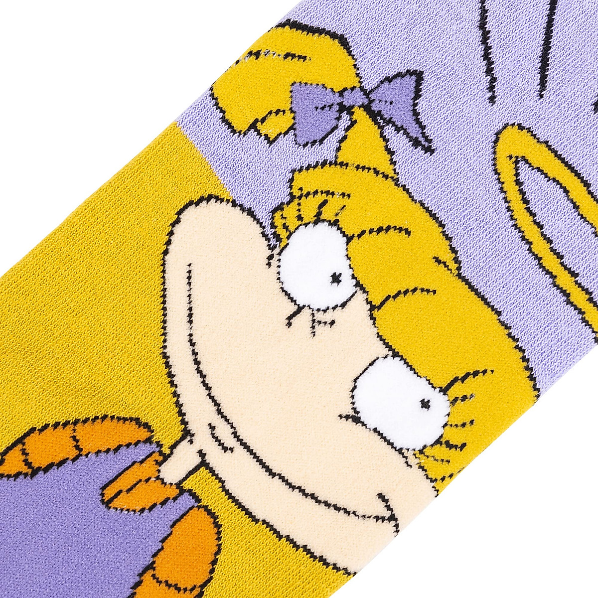 Odd Sox, Nickelodeon Rugrats Cartoon Socks, Angelica, Fun Novelty Women's Crew, Large