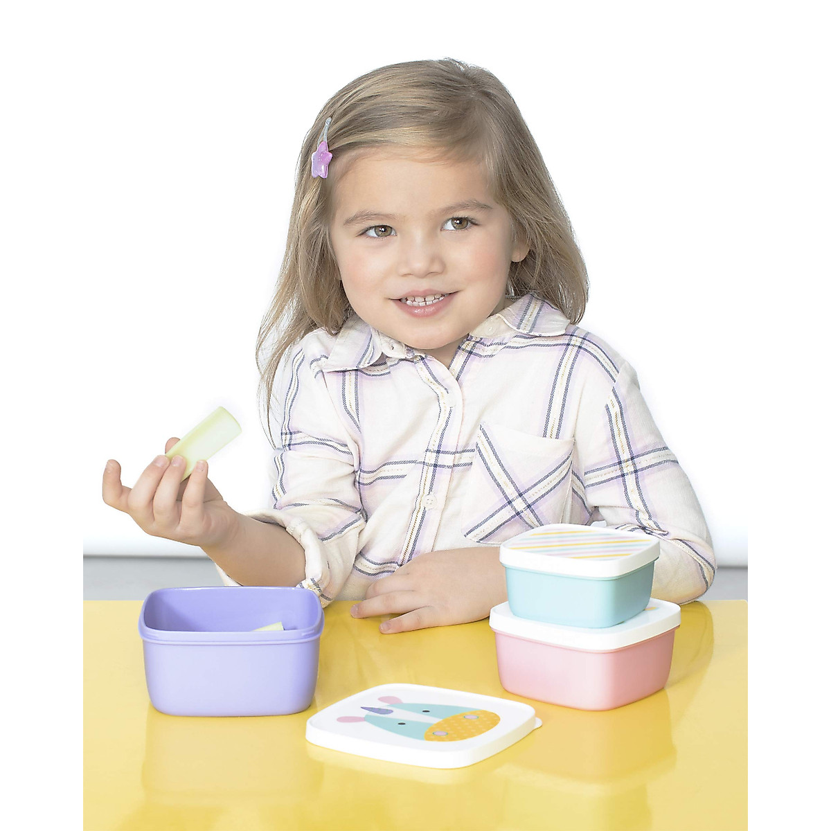 Skip Hop Toddler Snack Container Set, Zoo Snack Box Set, Unicorn, 3 Pack