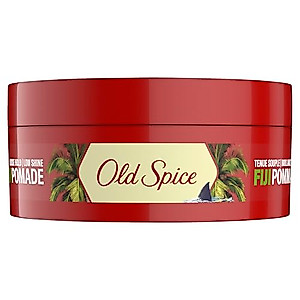Old Spice Hair Styling Fiji Pomade for Men Flexible Hold Low Shine, 2.22 oz