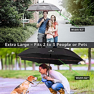 Procella 62 Inch Golf Umbrella Extra Large Automatic Open Windproof Waterproof Double Canopy Selected by World Top Golfers Oversize Vented Stick Umbrellas for Rain Best Golf Gifts for Men and Women