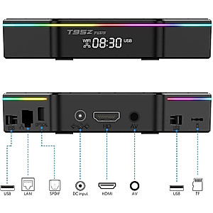 T95Z Plus Android TV Box 12.0 | 4GB RAM 32GB ROM | WiFi6 | 6K 3D HDR10+ | Bluetooth 5.0 | Android Box with Keyboard Remote | Dual Band 2.4GHz/5.8GHz | Smart TV Box 2024