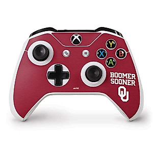 Skinit Decal Gaming Skin Compatible with Xbox One S Controller - Officially Licensed College Boomer Sooner Design