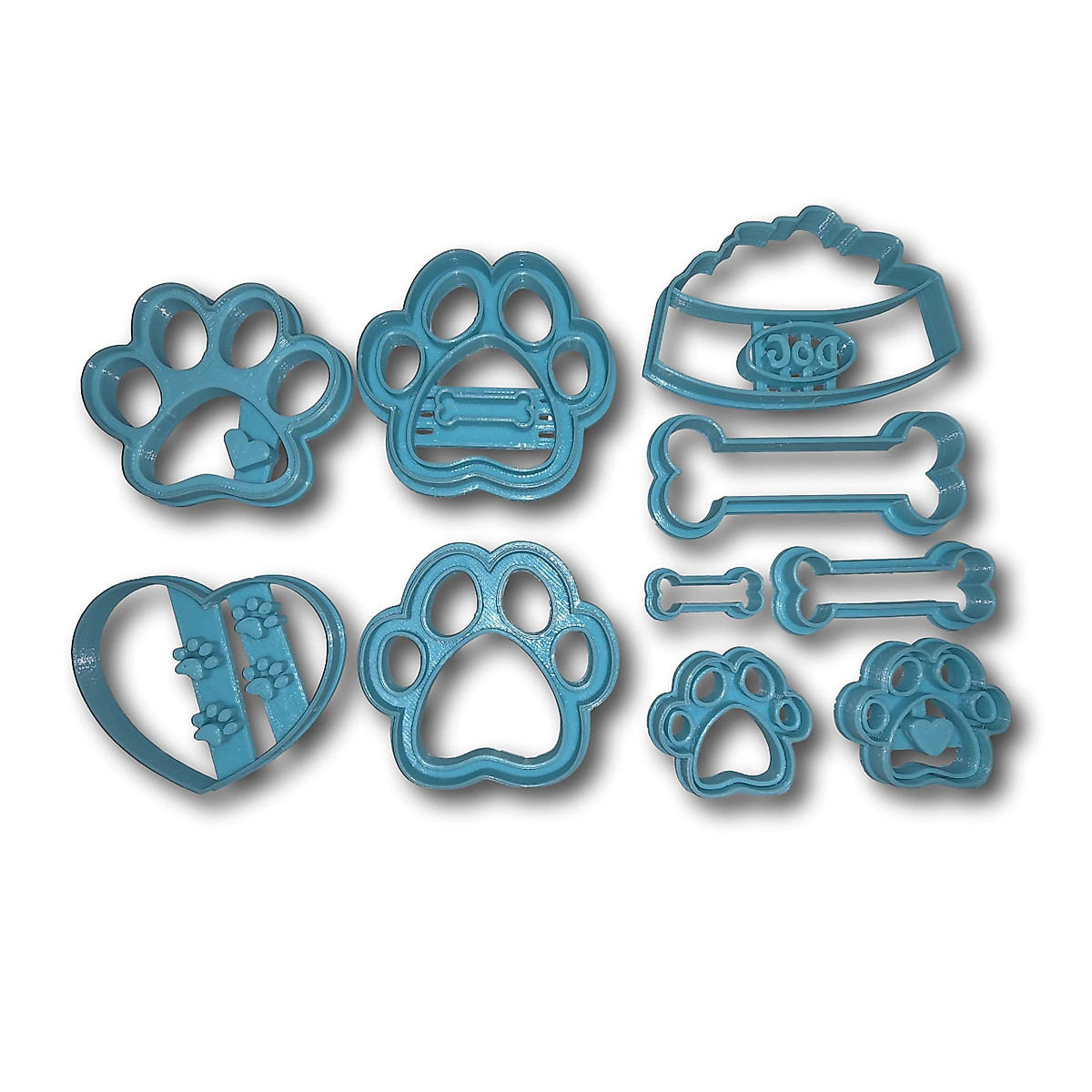 Dog Bone and Paw Limited Edition Cookie Cutter Set of 10