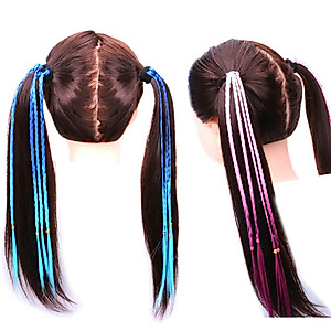 PRETYZOOM 1 Set 6pcs Wig Kids Hair Accessories Hair Accessories for Women Hair Rope Girls Headbands Mermaid Headband Hair Braid Extension Scrunchies Hair Ring Fabric Colorful Child