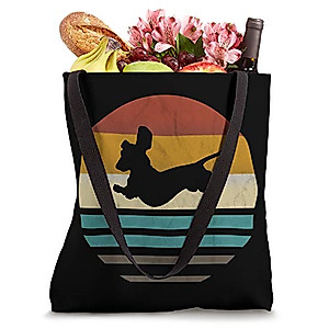 Dachshund Vintage Silhouette 60s 70s Retro grunge Dog Lover Tote Bag