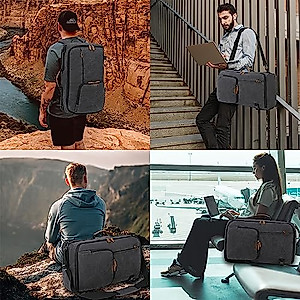 G-FAVOR Travel Backpack, Carry On Backpack 40L Large Canvas Rucksack 17 inch Laptop Backpack Duffel Bag Weekender Overnight Travel Bags