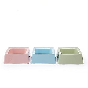 FUUIE Bowls for Food and Water Bowl for Dogs Slow Eating Square Shape Feeder Multi Purpose Puppy Feeding Water Food Drinking Dishes Non Slip Pet Tableware (Color : Sky Blue)