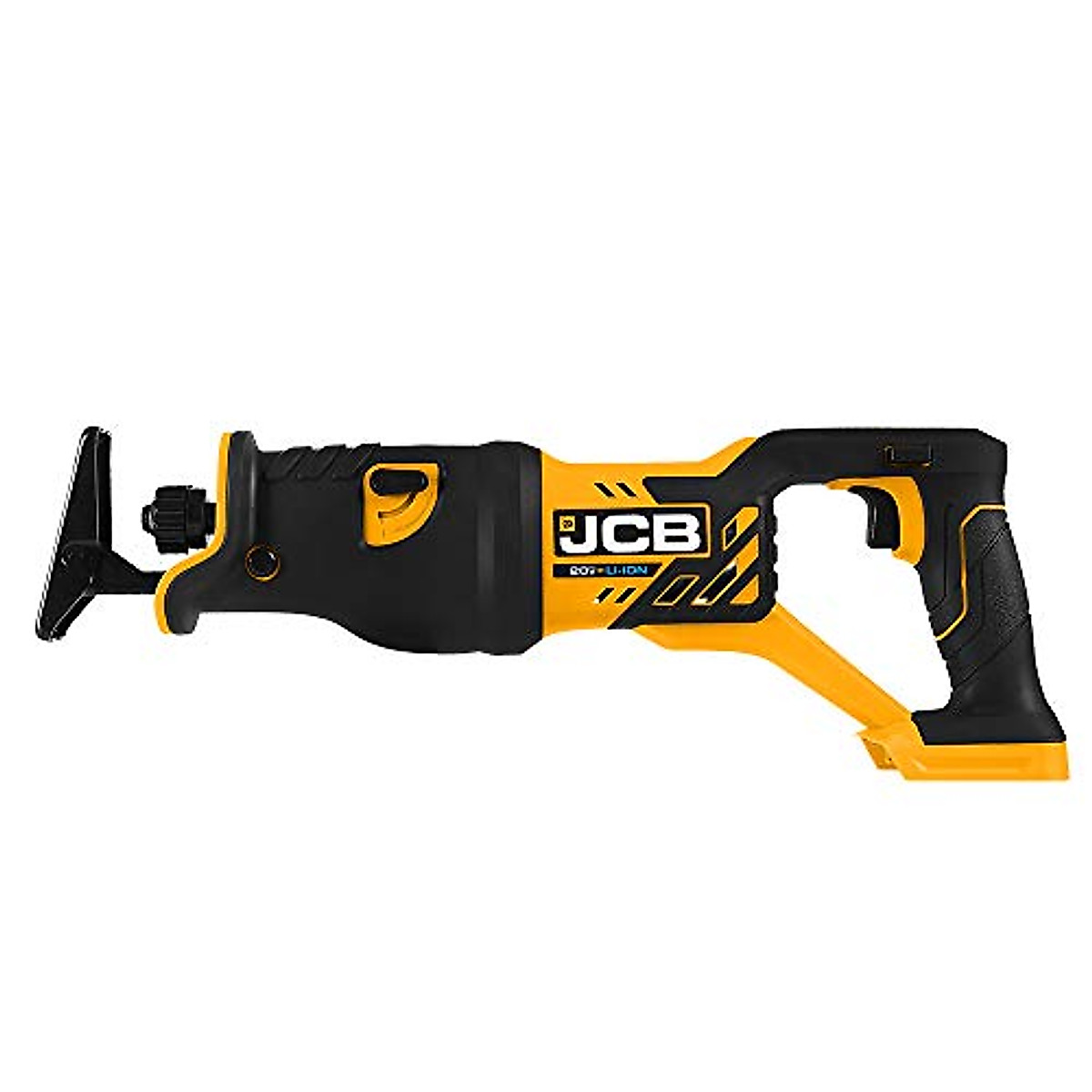 JCB Tools - JCB 20V Cordless Reciprocating Saw Power Tool - Without Battery - For Demolition, Remodeling, Drywall Cutting, Branch Cutting, Wood, Plastic, Metal, Pruning - Bare Unit