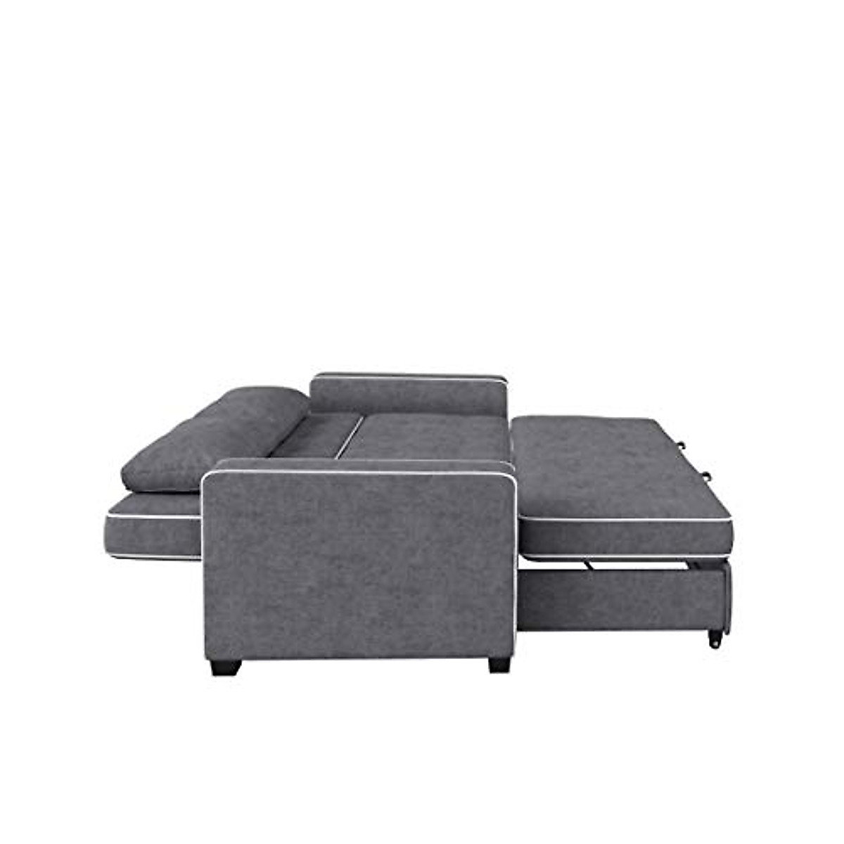Serta Convertible Sofa, Charcoal