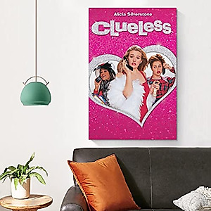 Clueless Vintage Movie Poster Canvas Wall Art 90S Room Aesthetic Posters 12x18inch(30x45cm)