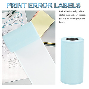 Lurrose 3 Rolls Product Labels Product Tags Tag Printer Paper Label Stickers Printer Tag Stickers Correcting Stickers with Adhesive Applique Printing Paper Accessories Student