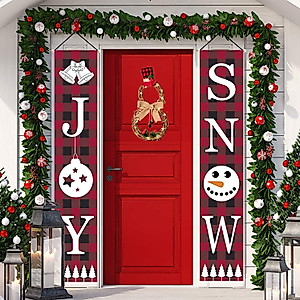 DearHouse 16 x 8 Inch Lighted Christmas Wreath Decoration, Grapevine Wreath with Hat and Bow Snowman Shape Wreath for Front Door Home Garden Wall Decor