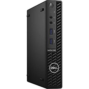 Dell Optiplex 3080 Micro Tower Desktop | Core i3-10100T - 256GB SSD Hard Drive - 16GB RAM | 4 cores @ 3.8 GHz Win 11 Pro Black (Renewed)