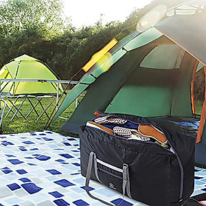 REDCAMP 100L Foldable Extra Large Duffle Bag 31 Inch, Lightweight Travel Duffel Bag with Adjustable Strap for Men Women, Black