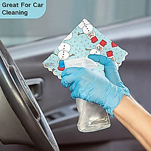 Christmas Snowman Dish Towels for Drying Dishes,Xmas Kitchen Cloth Dish Towels Premium Dishcloths Super Absorbent Fast Drying