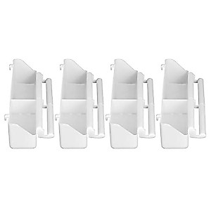 4pcs Cage Food Feeder for Bird,Double Plastic Feeding Cup,Hanging Seed Water Feeders Dispenser Standing Frame,Parrot Lovebird Dove Canary Budgerigar Sparrow