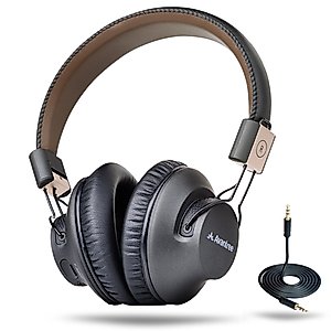Avantree Audition Pro 40 hr Bluetooth Over Ear Headset with Microphone for Home Office, Conference Call, APTX Low Latency Wireless Headphones for TV Watching, Foldable NFC HiFi Stereo for PC Computer