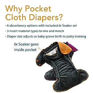 Ecoposh OBV Pocket Fitted Cloth Diaper, Boysenberry