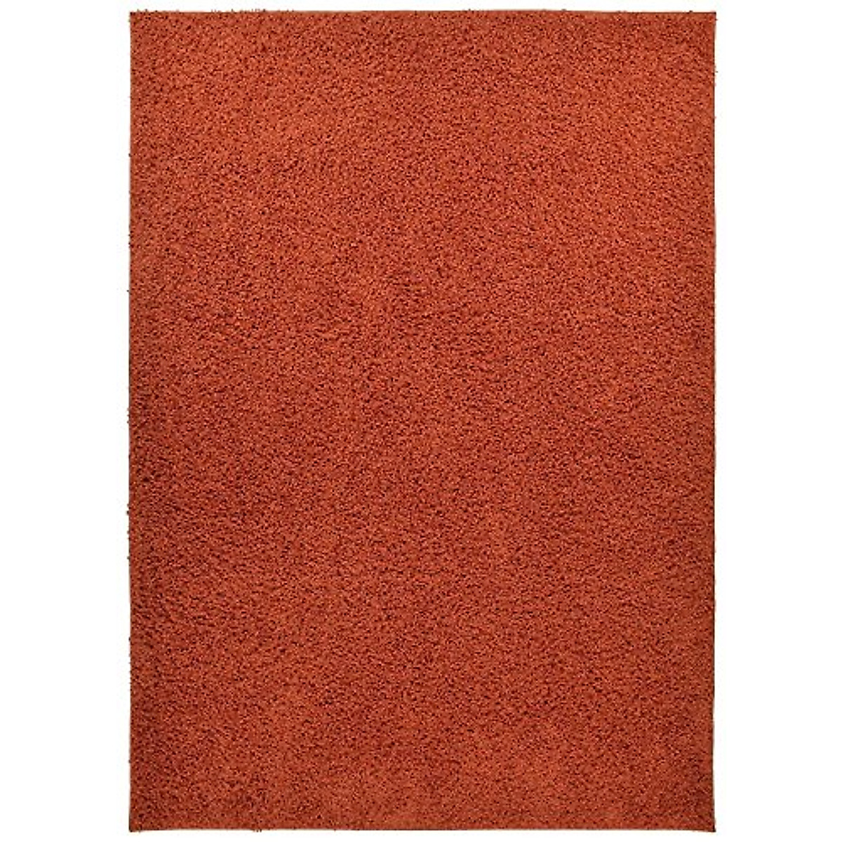 Shaggy Collection Solid Color Shag Area Rugs (Burnt Orange, 5'x7') (4097)